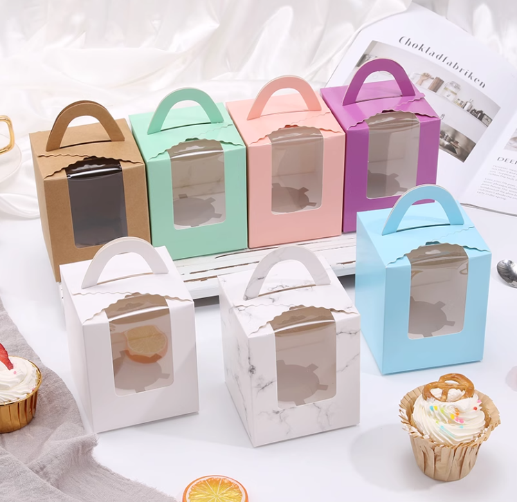 100 Wedding Cupcake Muffin Favor Boxes with Holder – JoyAus