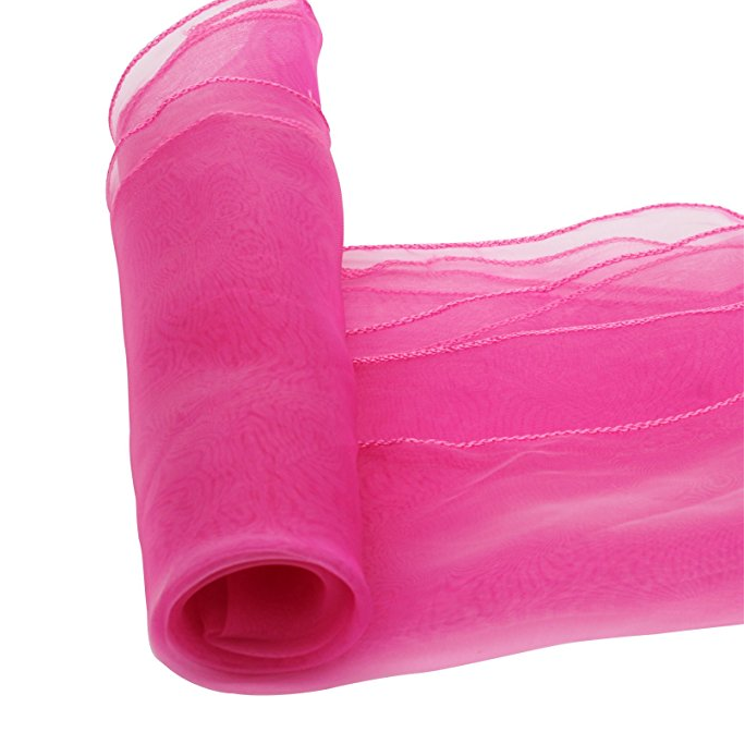 Hot Pink Organza Chair Sashes Table Runners – JoyAus