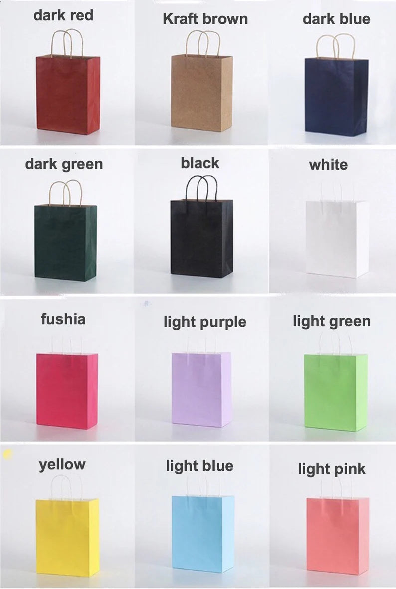 100 Personalized Paper Gift Bags Favor Bags – JoyAus